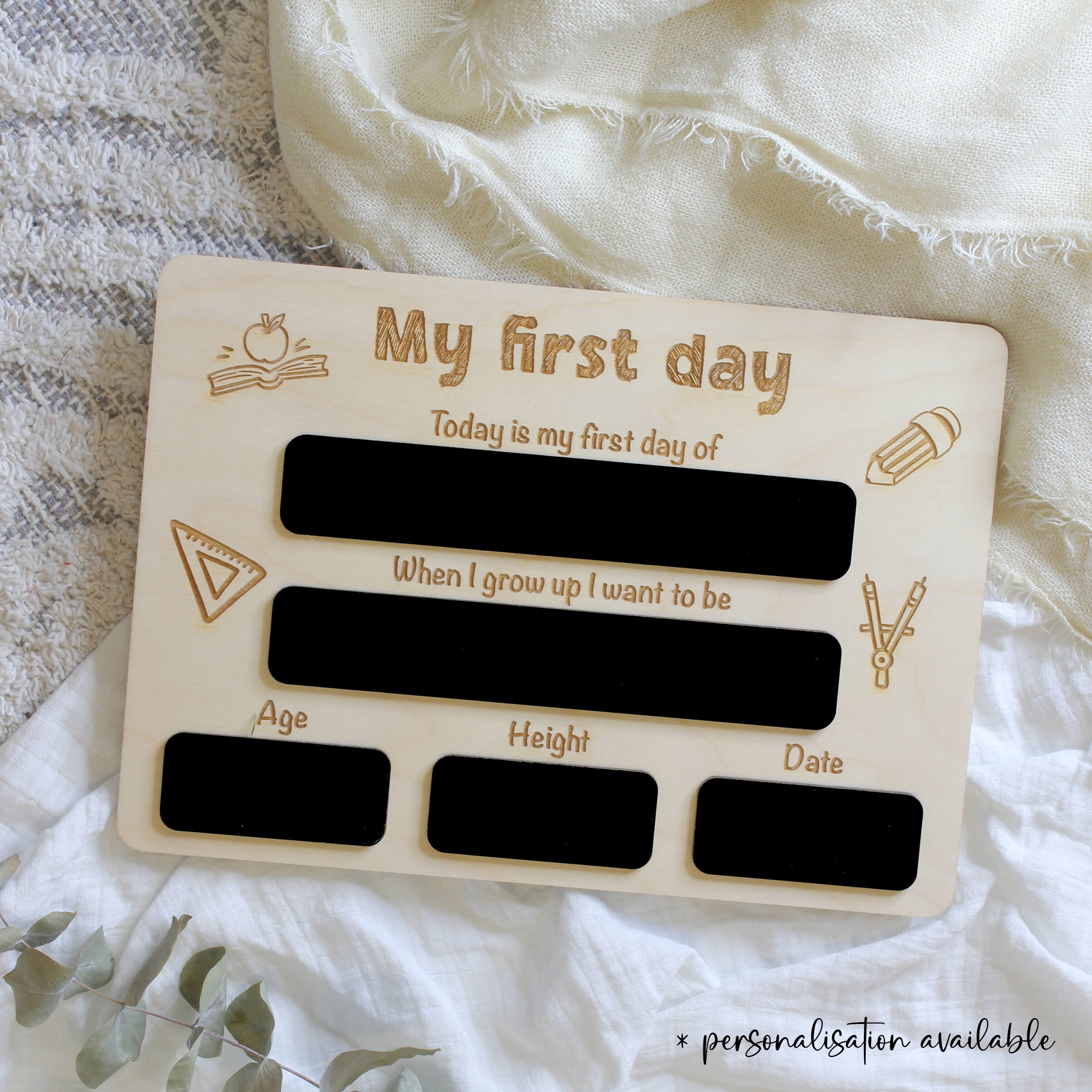 First Day Board - Black or White – Meridian Etch
