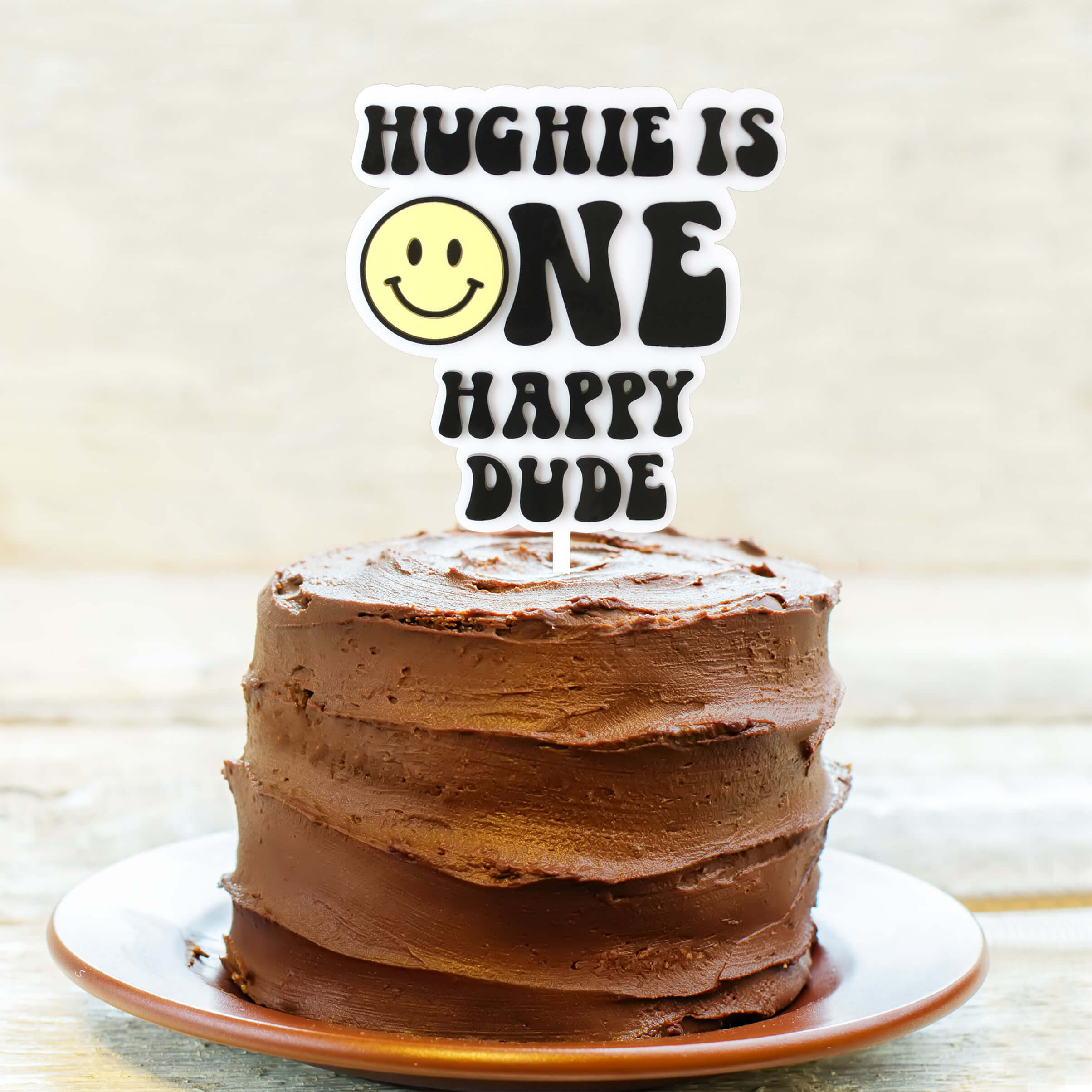 One Happy Dude First Birthday Cake Topper – Meridian Etch