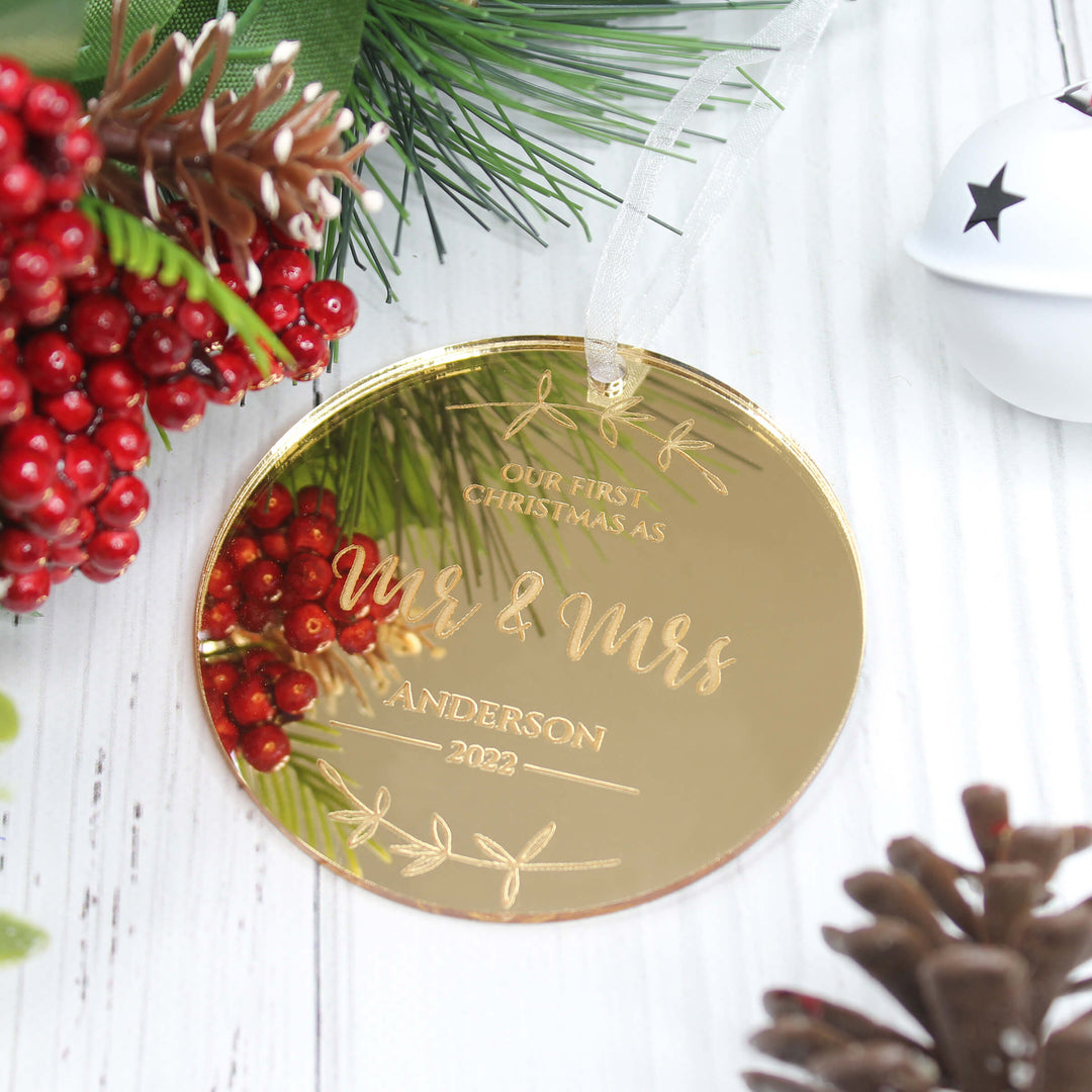 Our First Christmas Ornament Meridian Etch