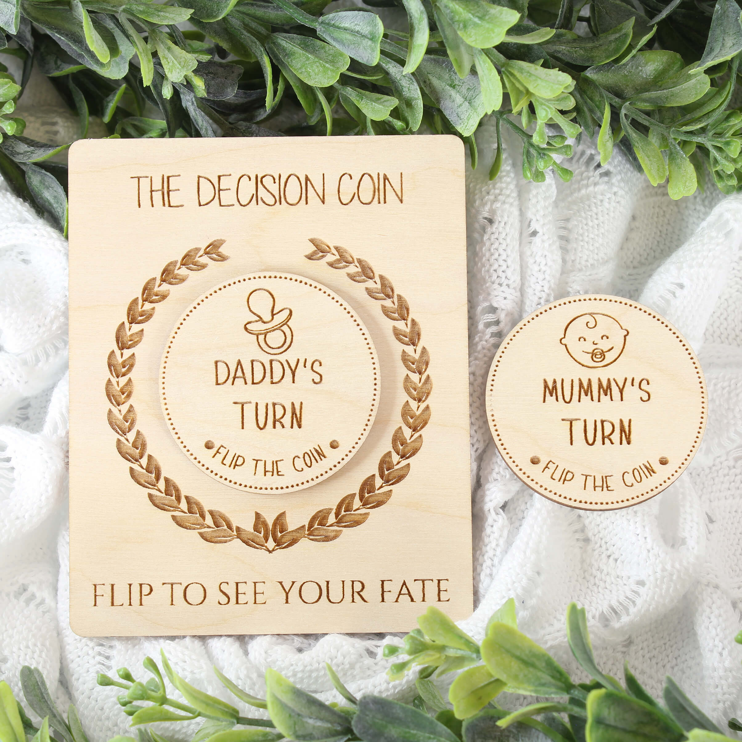 New Parent Decision Coin – Meridian Etch