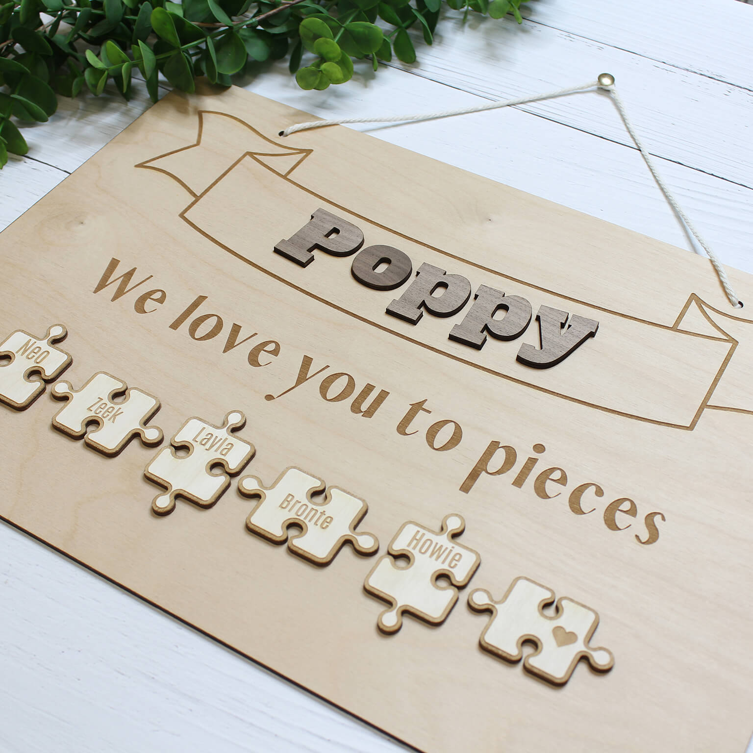 Puzzle Sign | Sign For Dad – Meridian Etch