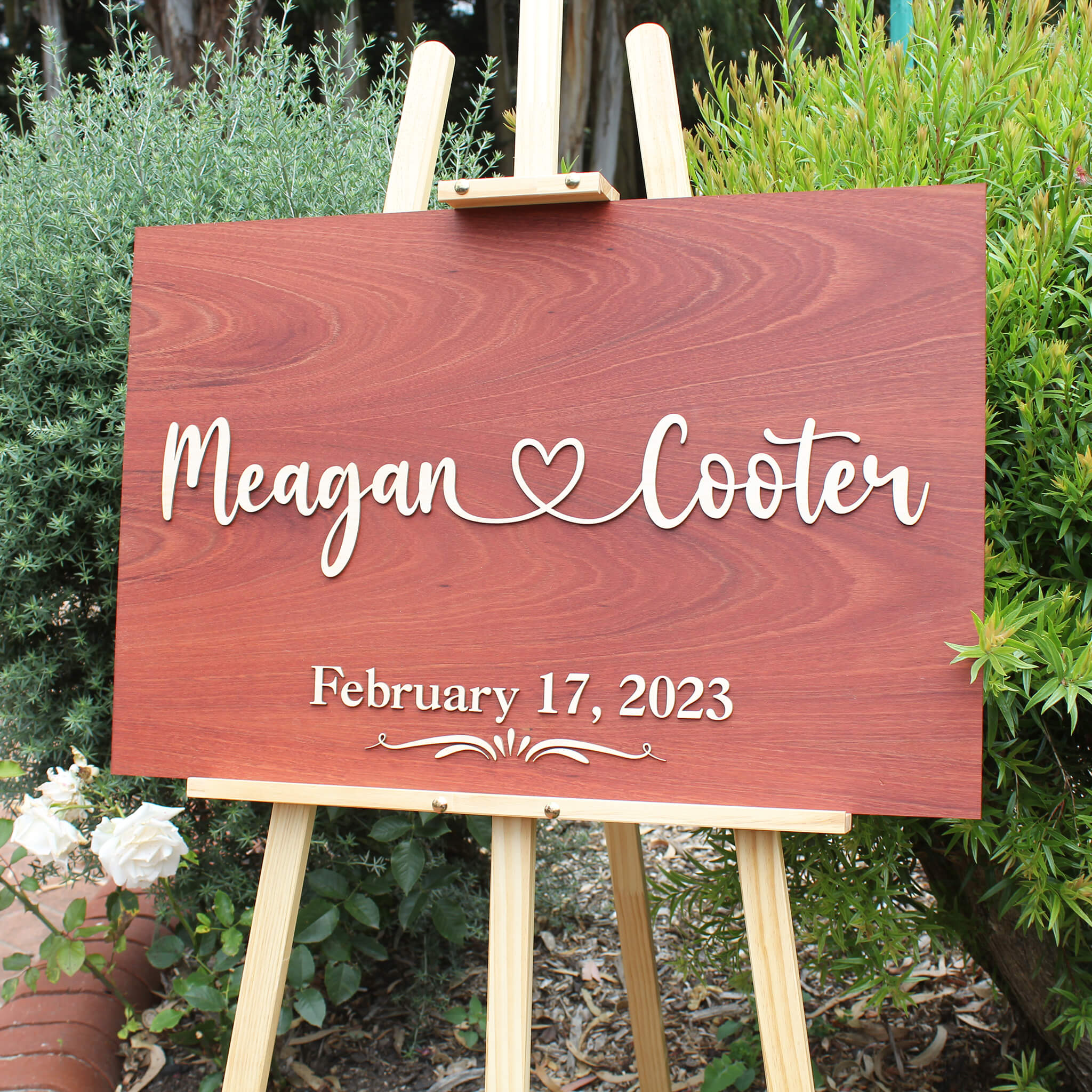 Wooden Wedding Sign - Rustic Wedding Sign – Meridian Etch