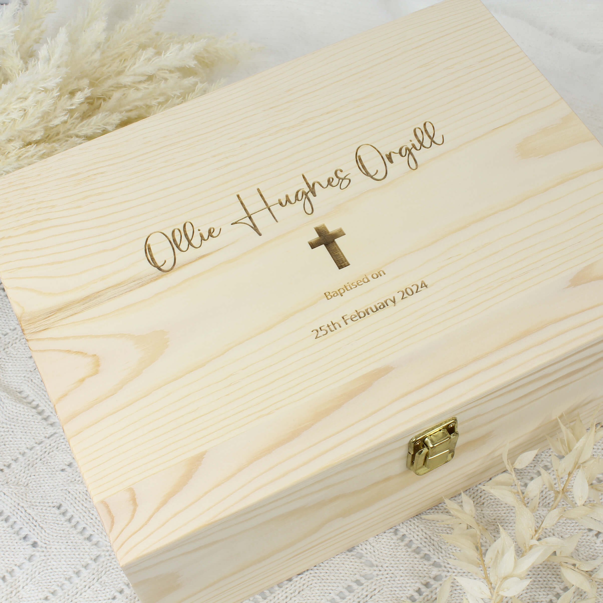 Personalised Baptism Box – Meridian Etch