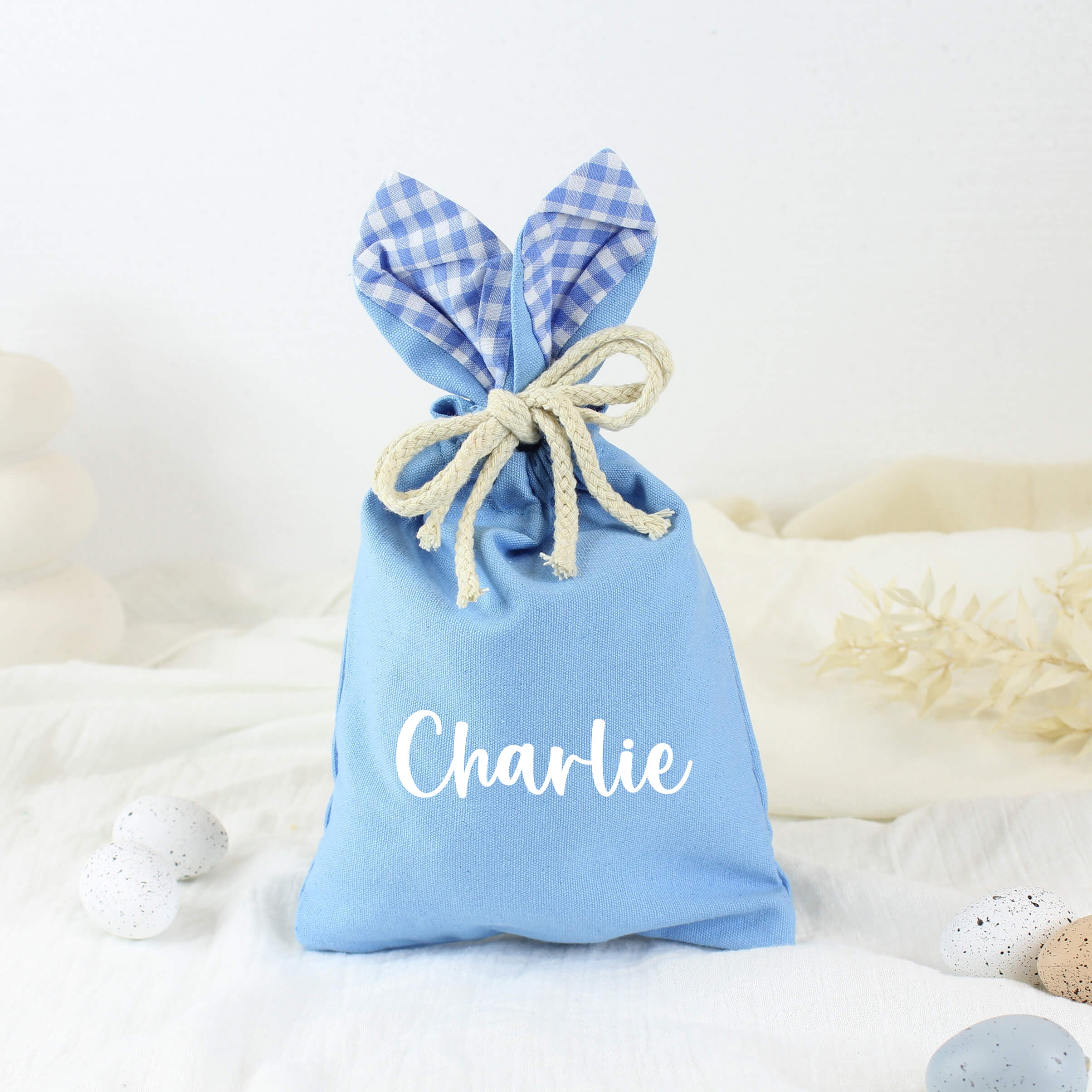 Blue Easter Bag - Blue Easter Eggs Basket – Meridian Etch