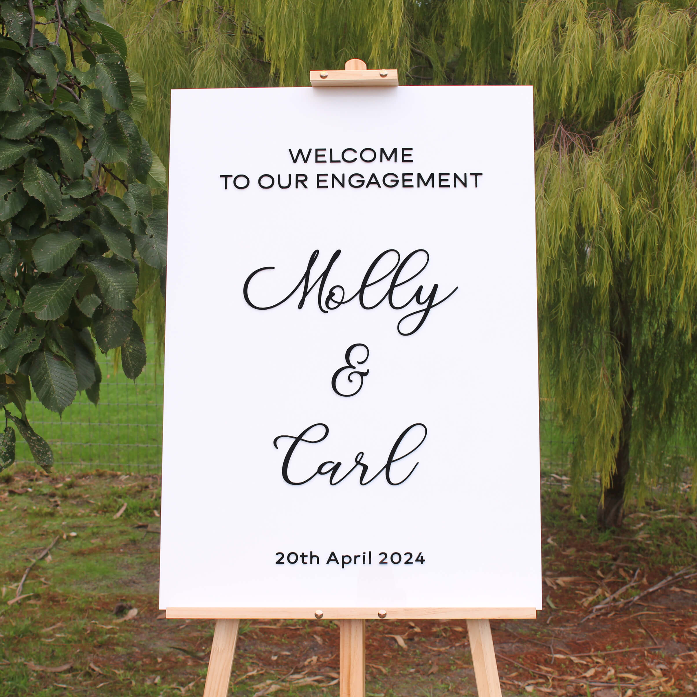 Engagement Welcome Sign | Engagement Party Welcome Sign – Meridian Etch