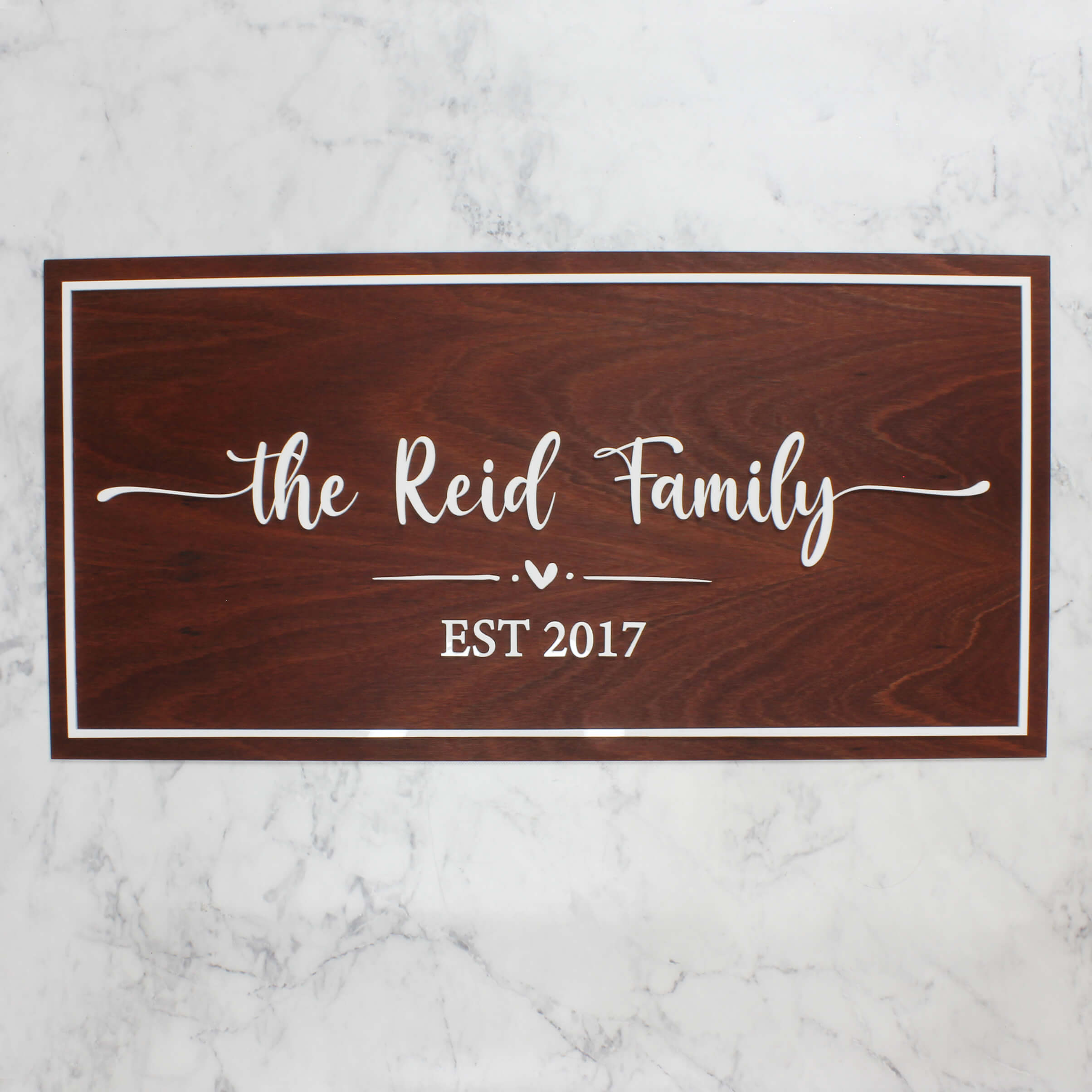 Personalised Wooden Family Sign - Unique Wedding Gift Idea – Meridian Etch
