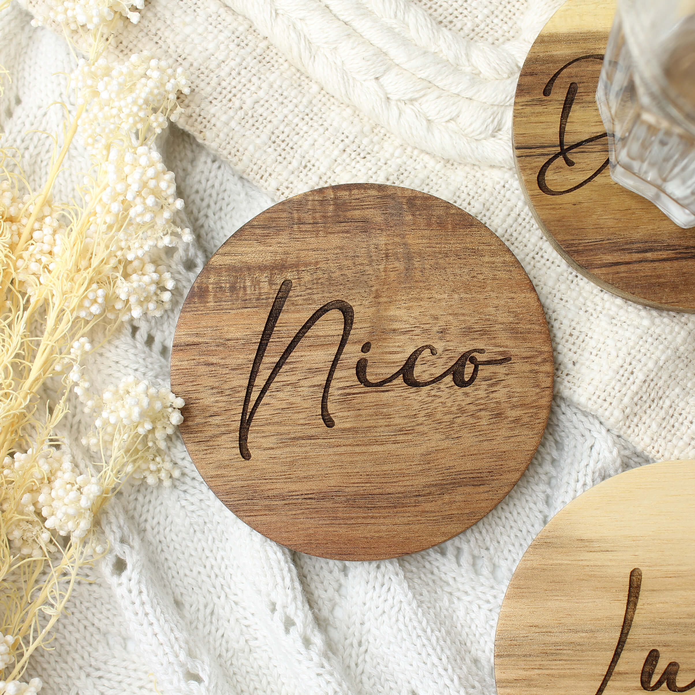 Place Cards - Wedding Coasters – Meridian Etch
