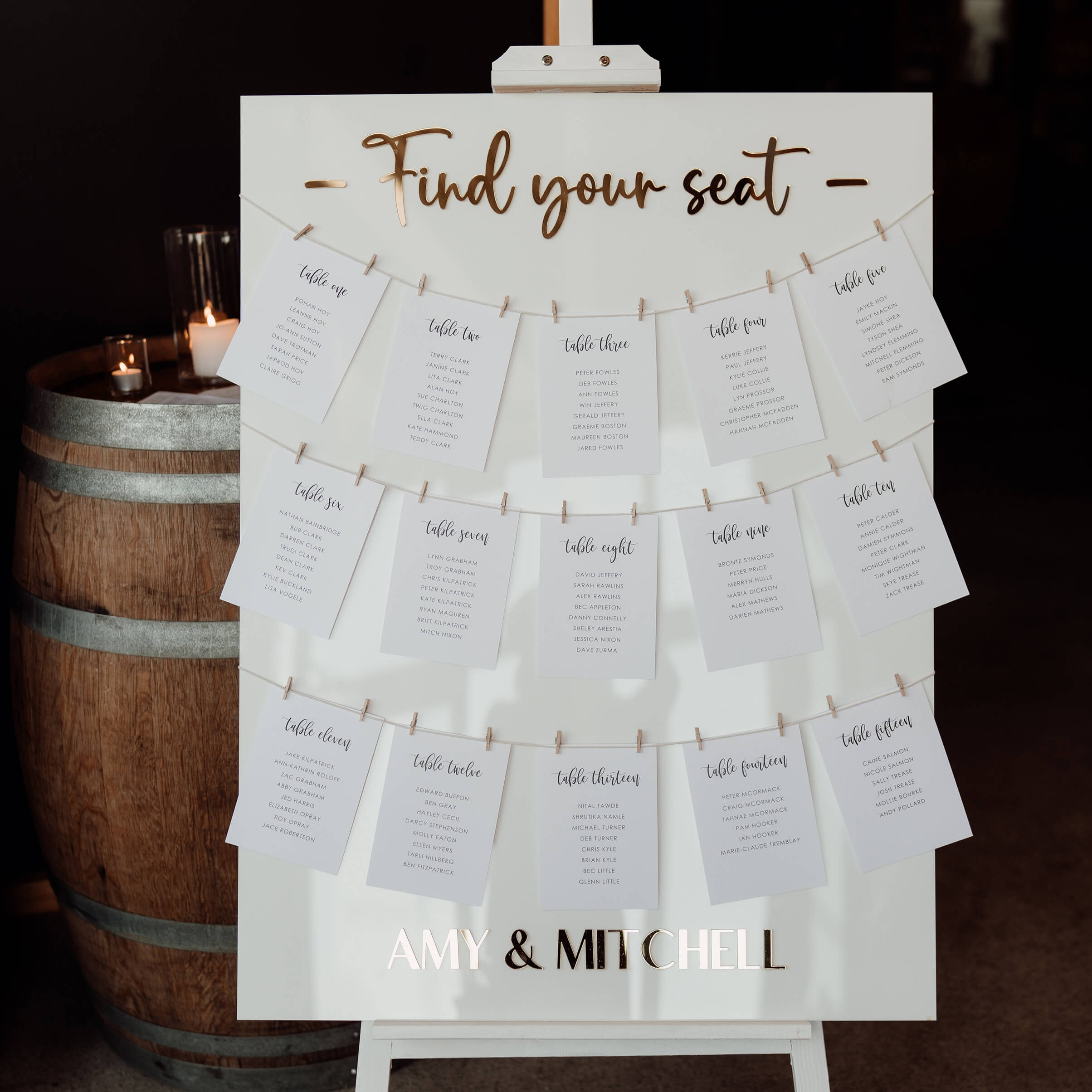 Wedding Seating Chart - Signs for Wedding Seating – Meridian Etch
