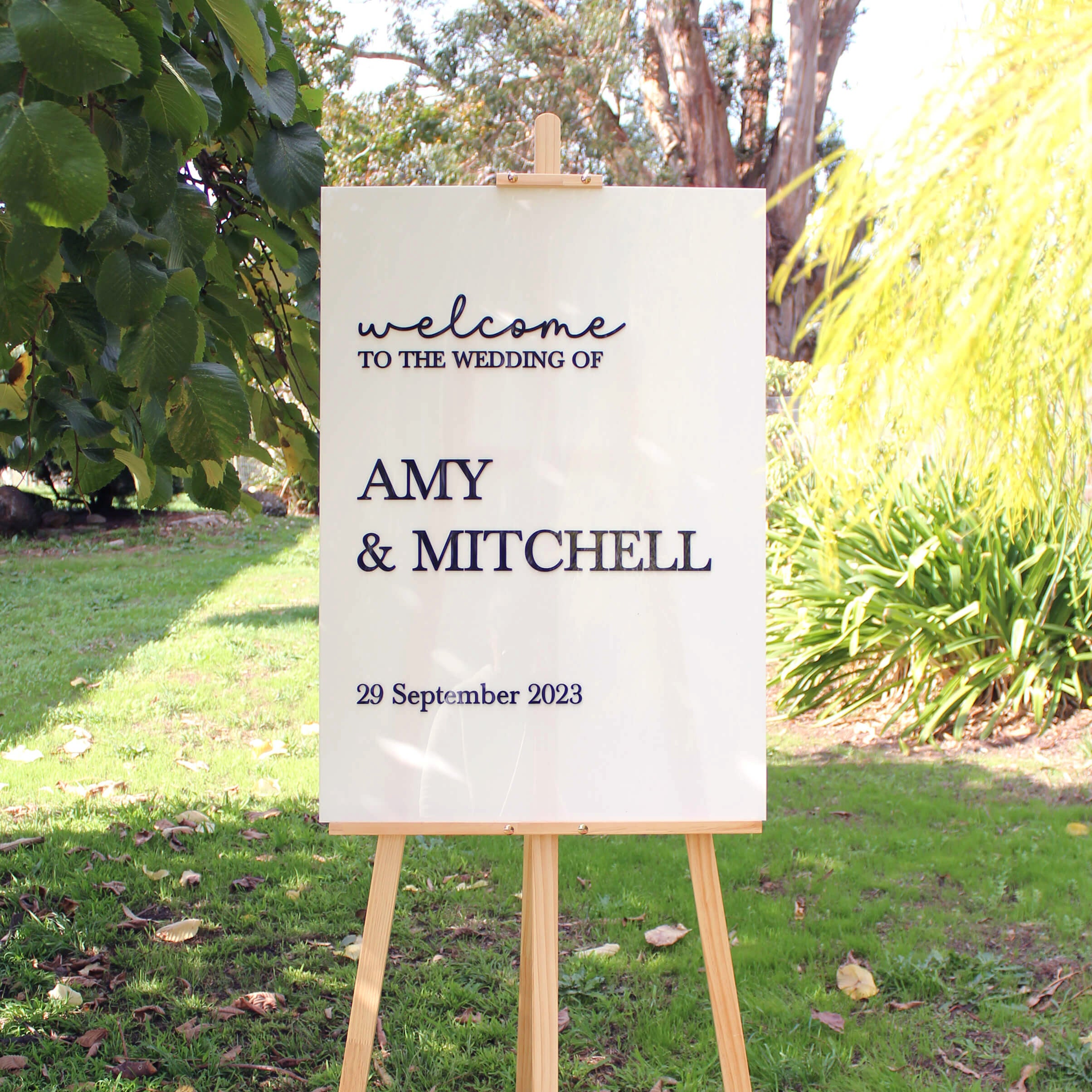Welcome Wedding Sign - Personalised Wedding Sign – Meridian Etch