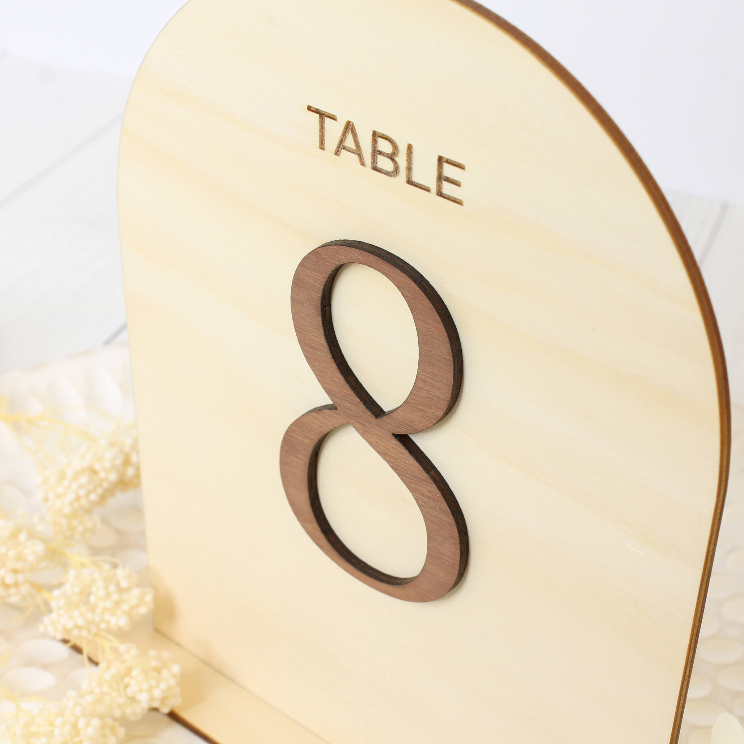 Beautiful Wooden Table Numbers for Weddings – Meridian Etch