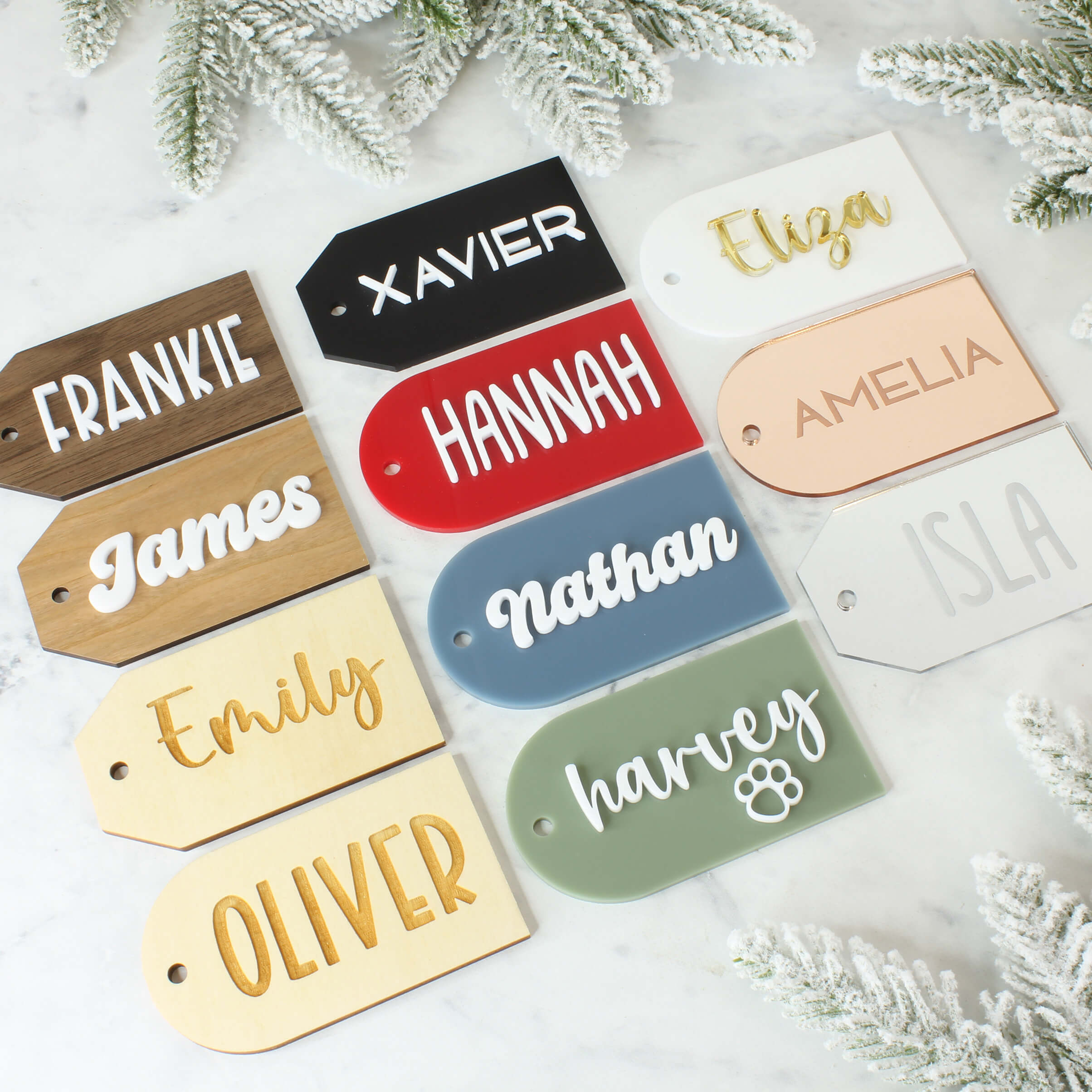 Christmas Tags - Xmas Name Tag – Meridian Etch