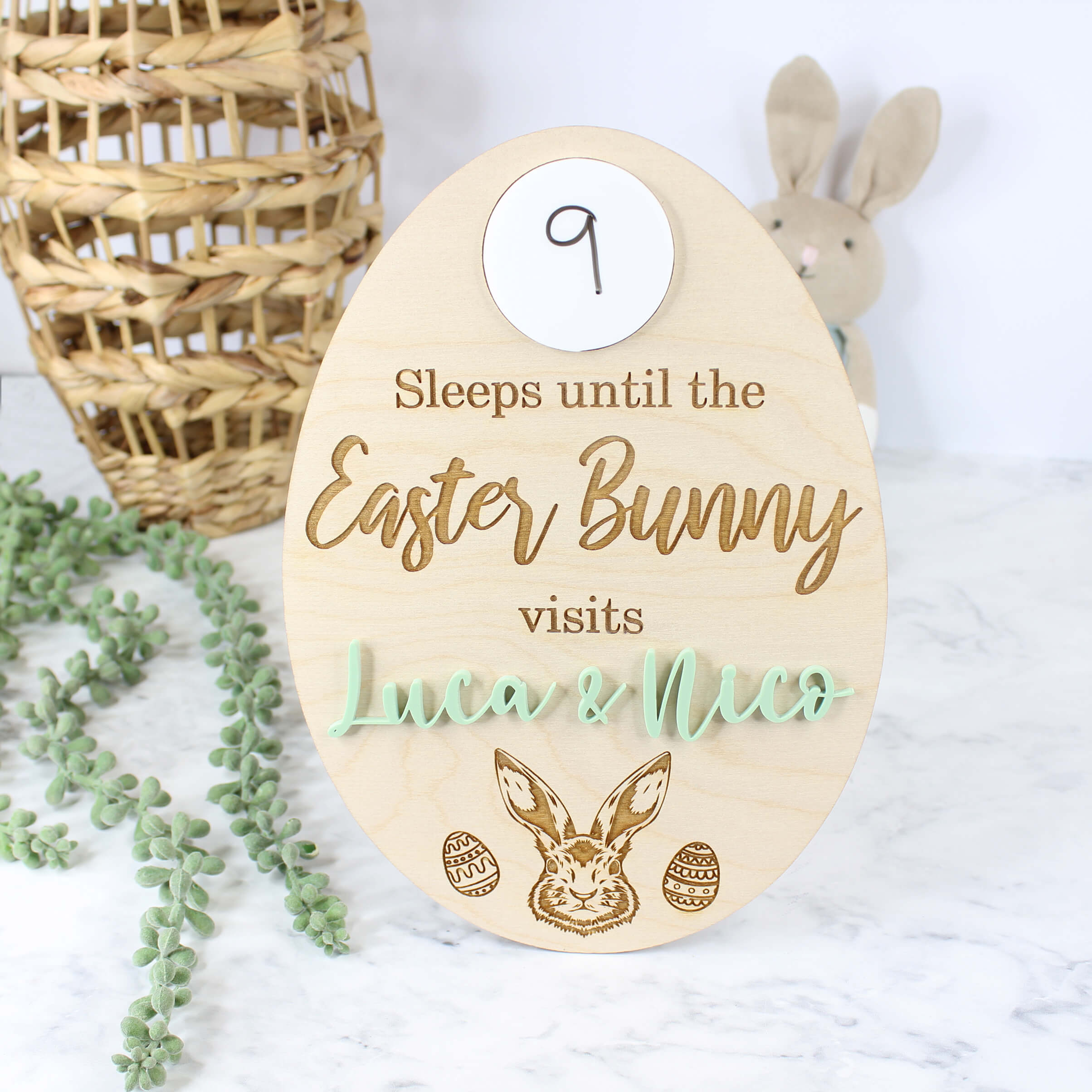 Quality Personalised Easter Countdown Whiteboard – Meridian Etch