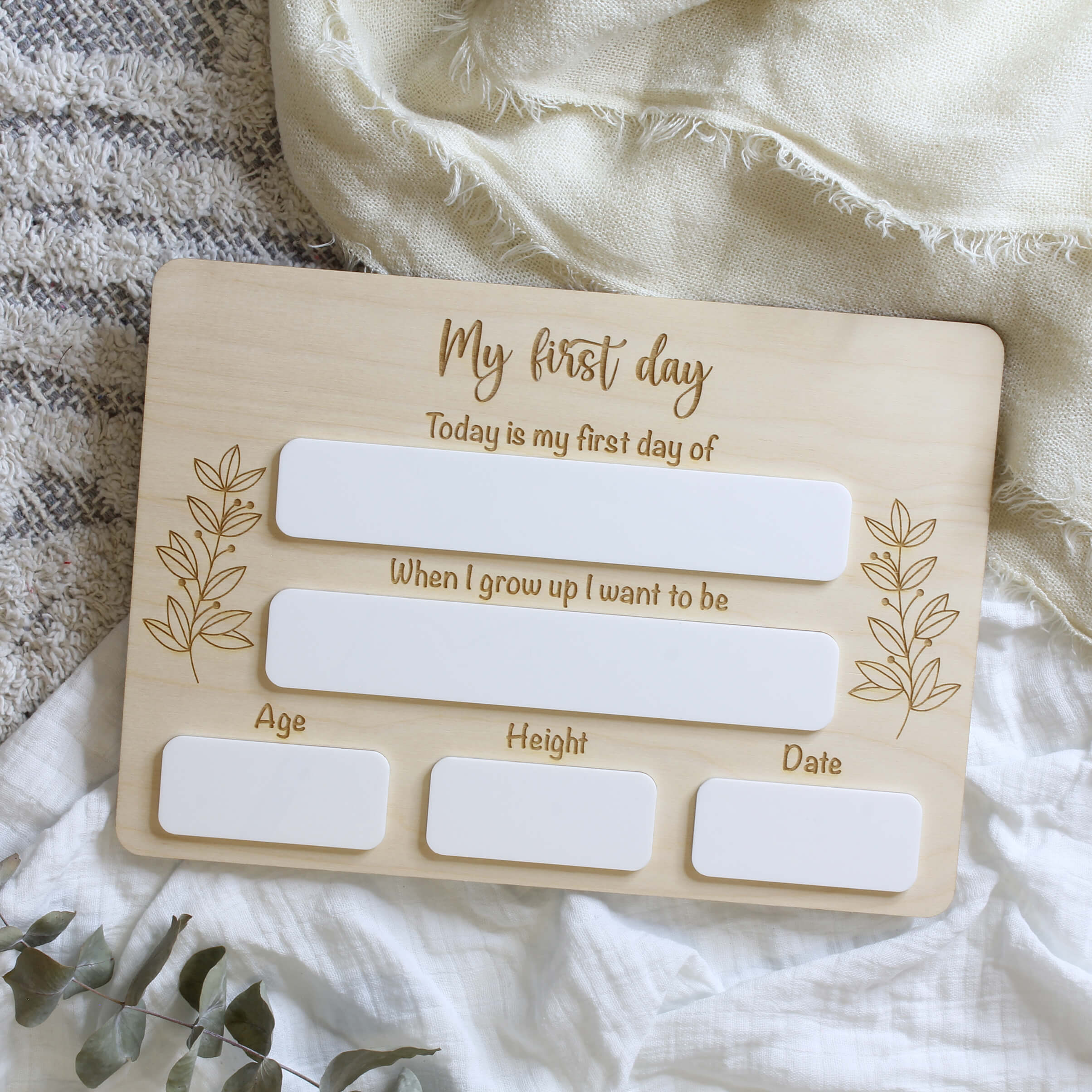 My First & Last Day Back to School Whiteboards - Meridian Etch