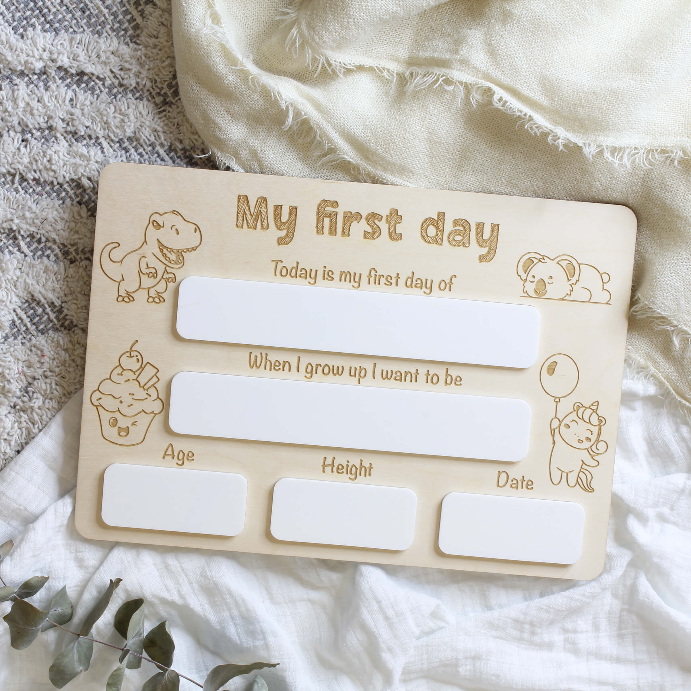 My First & Last Day Back to School Whiteboards - Meridian Etch