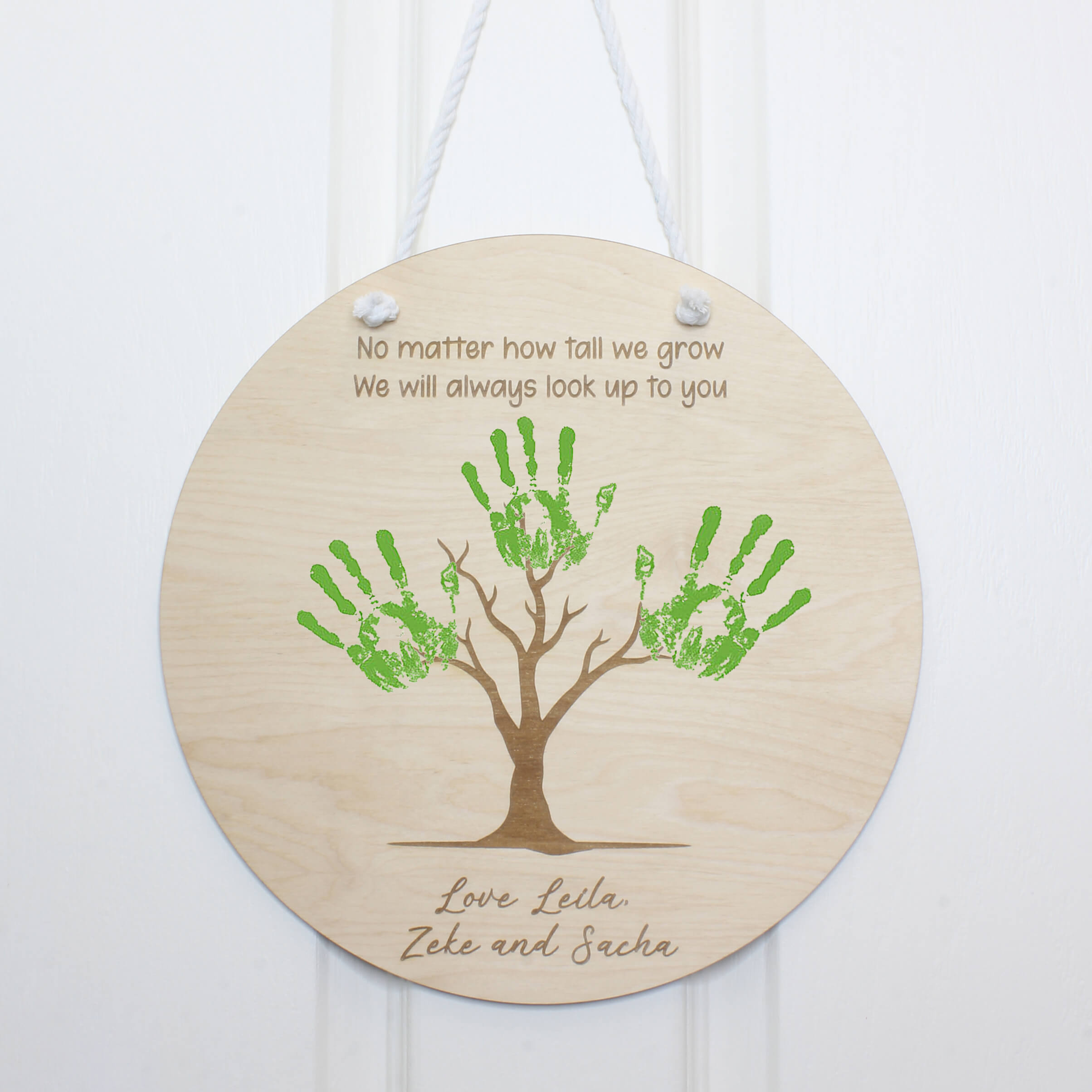 Father's Day Plaque - Tree Handprint – Meridian Etch
